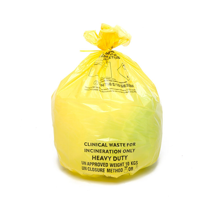 Yellow Medium Duty Clinical Waste Sack, 20 Litres x 50 – The Suuk